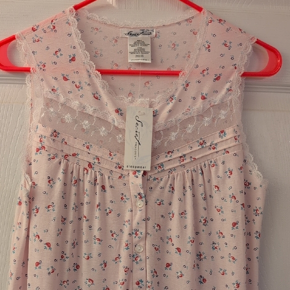 Secret Treasures | Intimates & Sleepwear | Nwt Long Pink Floral Nightie ...